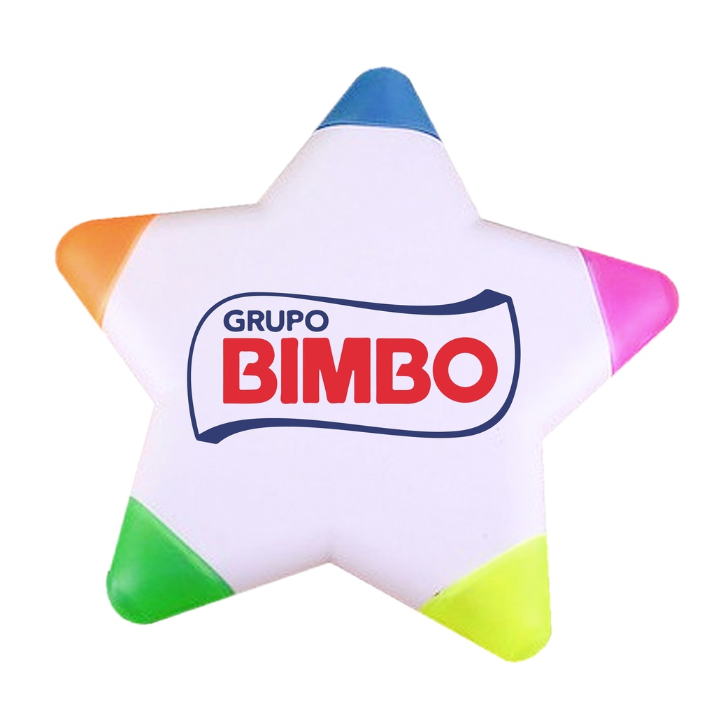 RESALTADOR DE ESTRELLA CON 5 COLORES | Bimark Pty